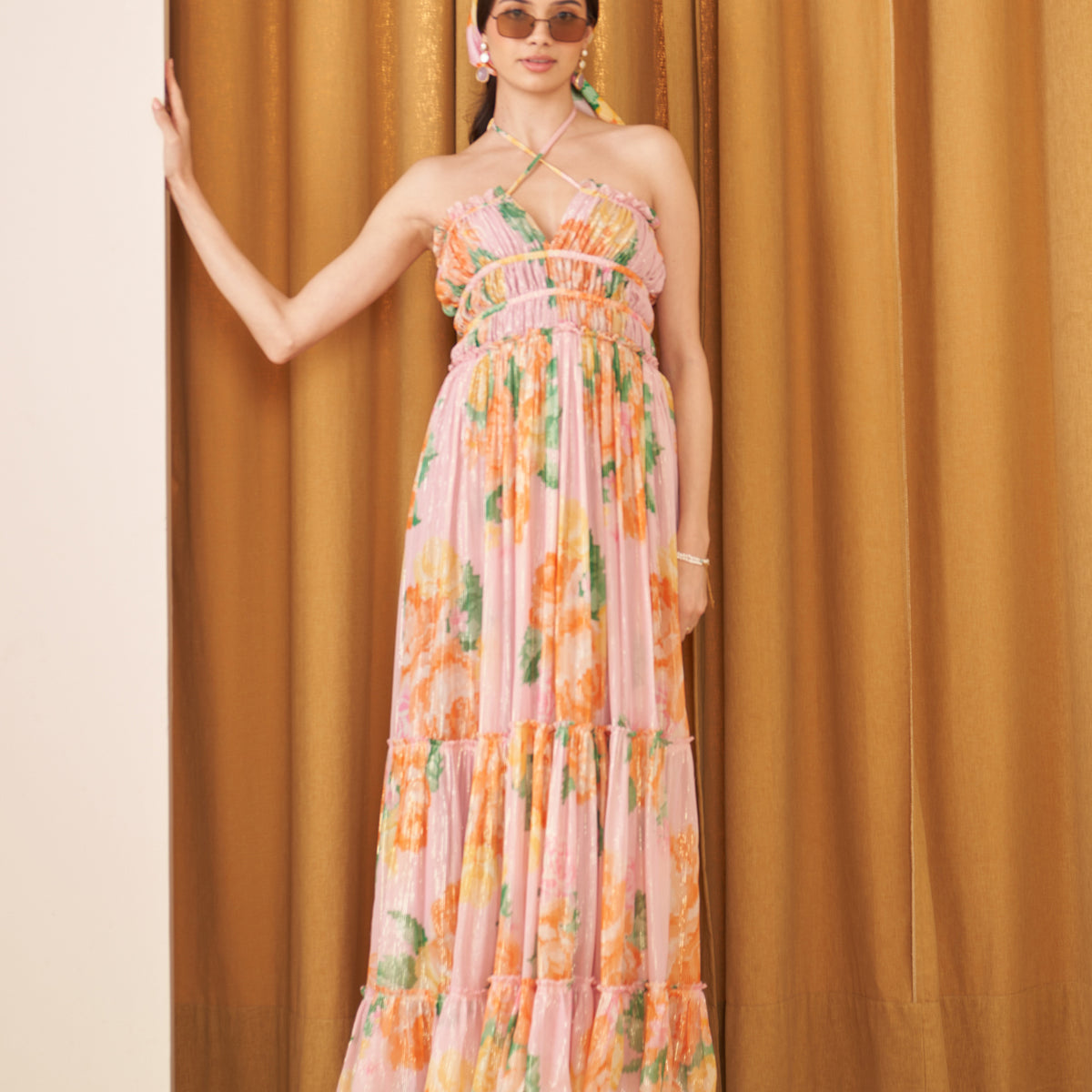 Pink ivy midi dress – houseofsoi